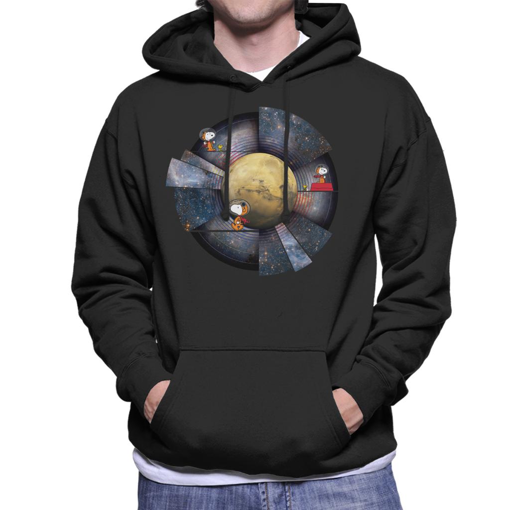 Peanuts Snoopy Woodstock Outer Space Montage Men's Hooded Sweatshirt ...