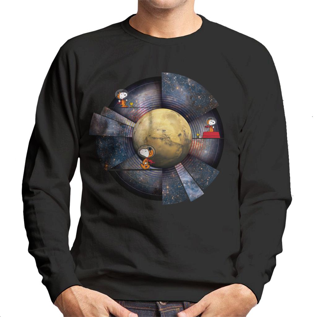 Peanuts Snoopy Woodstock Outer Space Montage Men's Sweatshirt | All ...