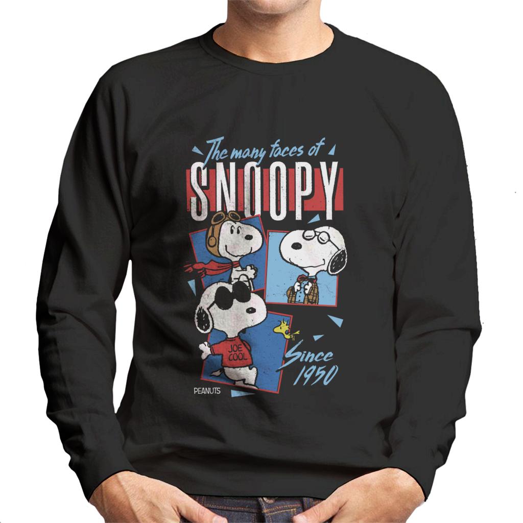 Peanuts The Many Faces Of Snoopy Men's Sweatshirt | All + Every – ALL ...