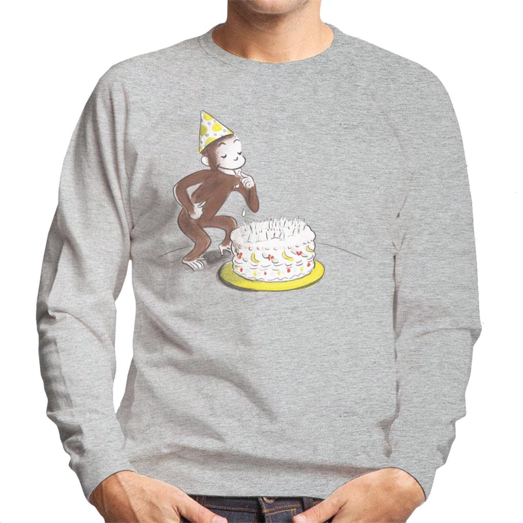 Curious George Eating Birthday Cake Men's Sweatshirt | All + Every ...